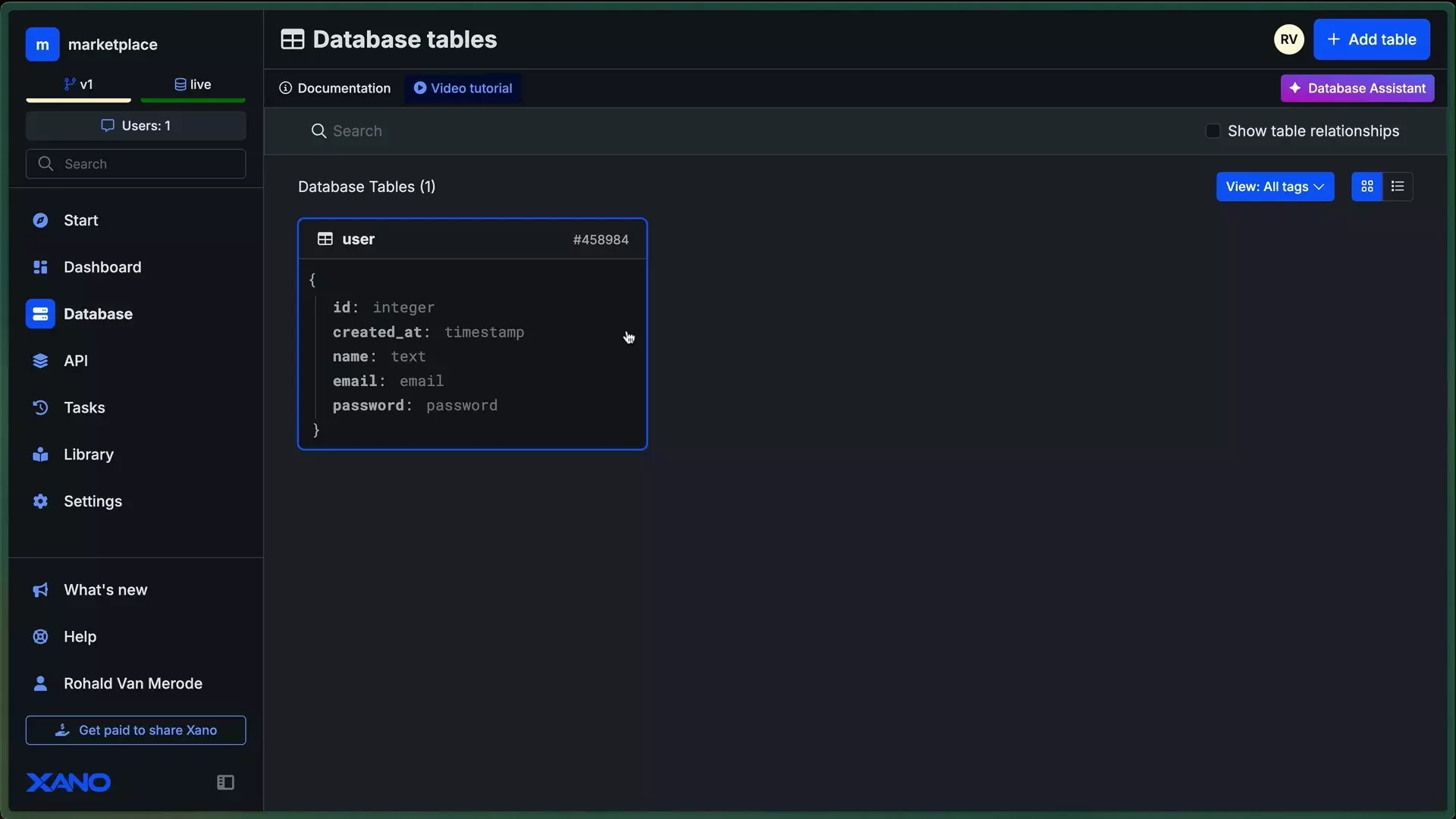 Setting Up Database Tables (How To) | Create a No-Code REST API Using Xano | Treehouse