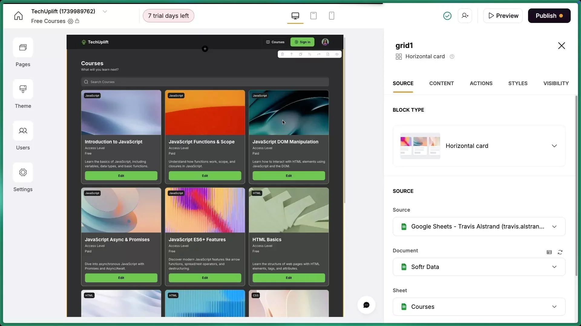 Style and Publish Your Softr App (How To) | Build a No-Code Web App with Softr | Treehouse