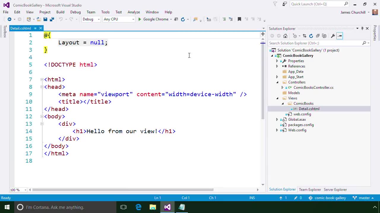 Using Razor For View Layout How To Aspnet Mvc Basics Treehouse