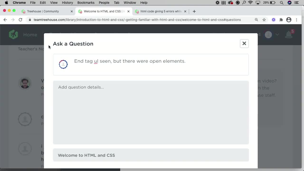 Posting a Question (How To) | How to Use Treehouse | Treehouse