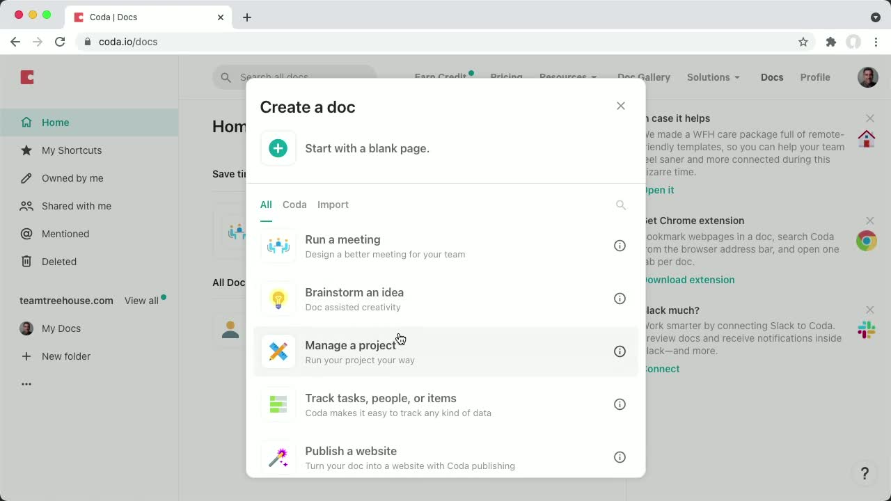 Discover Coda Docs (How To) | Introducing Coda | Treehouse