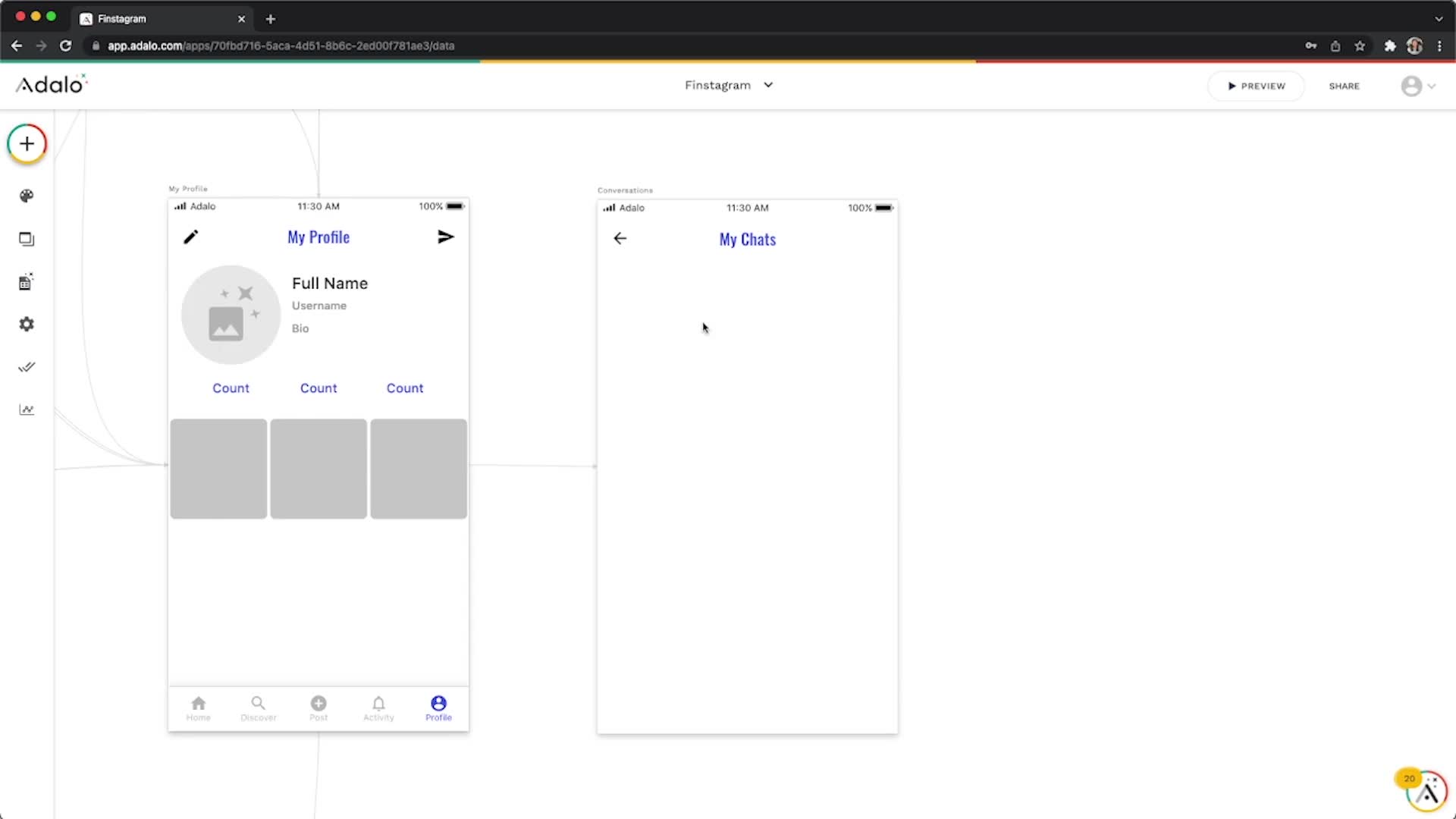 Building the Conversations List (How To) | Build an Instagram Clone in Adalo | Treehouse