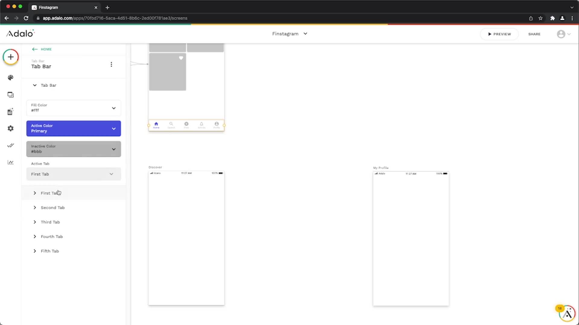 Creating Navigation Bars (How To) | Build an Instagram Clone in Adalo | Treehouse