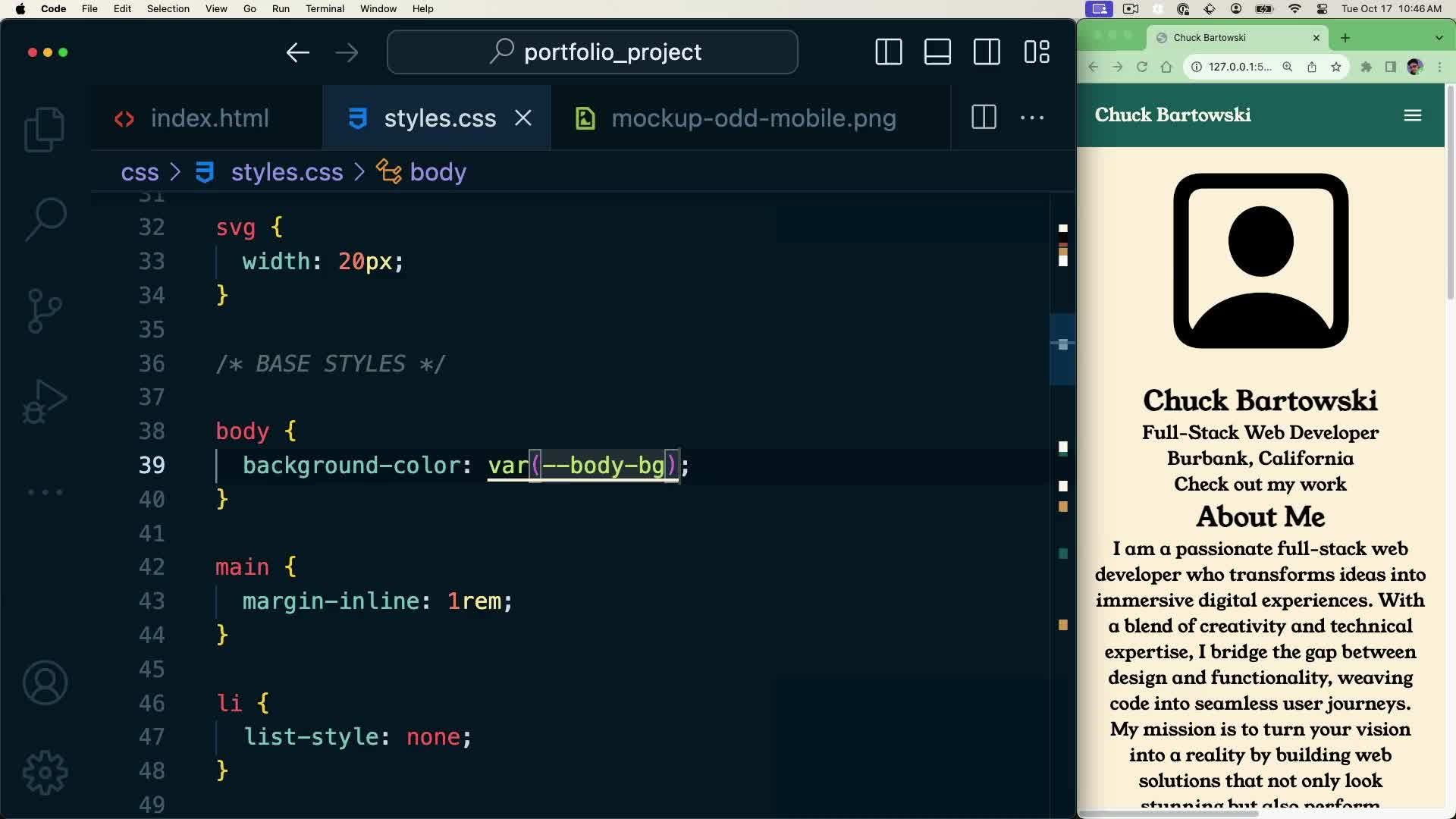 Styling the Hero and About Sections (How To) | Create a Portfolio Using HTML and CSS | Treehouse