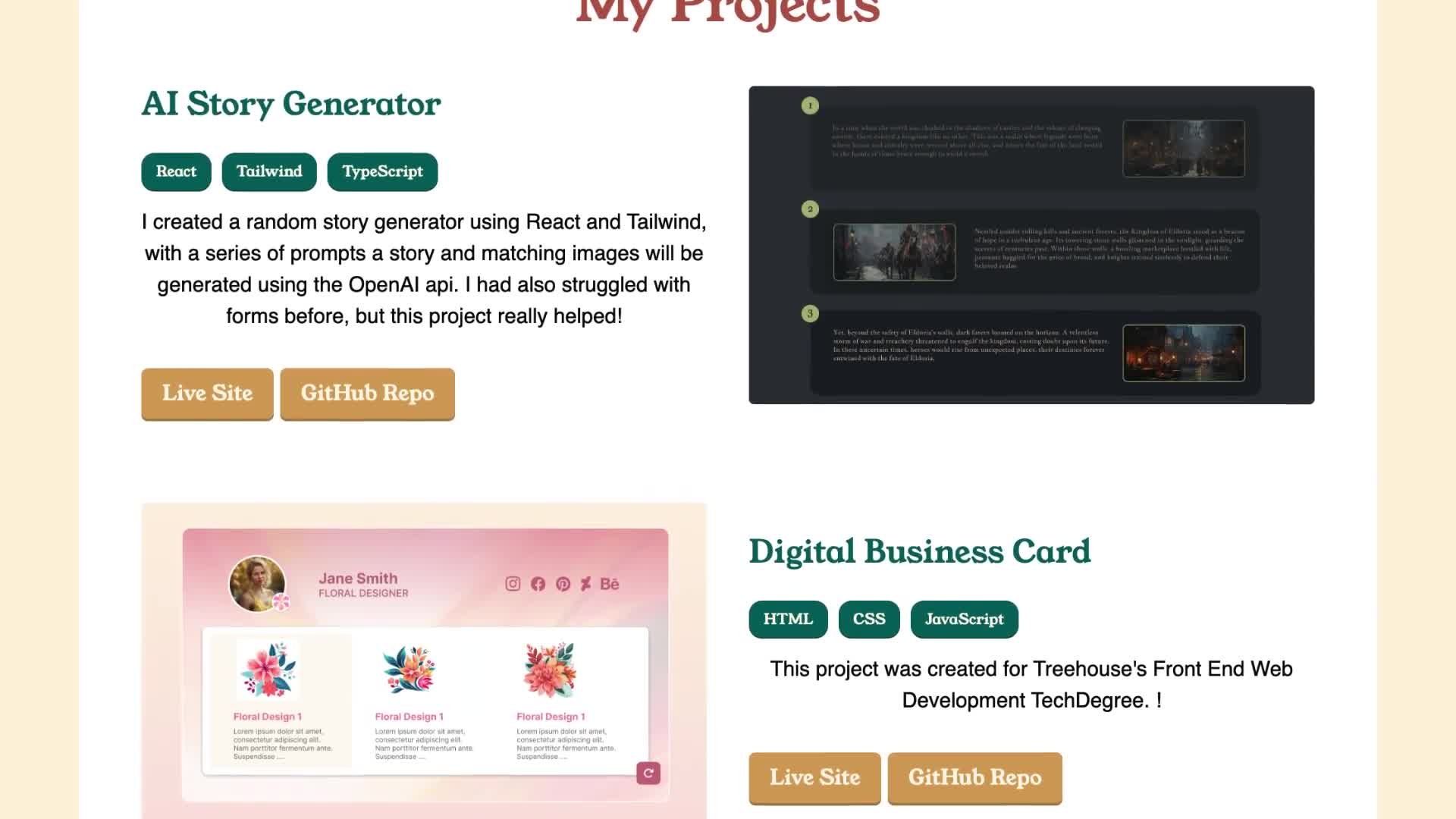Create A Portfolio Using React How To Treehouse