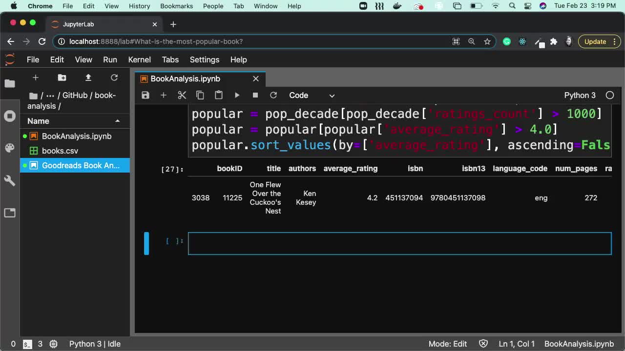 Pages (How To) | Analyzing Books with Pandas | Treehouse