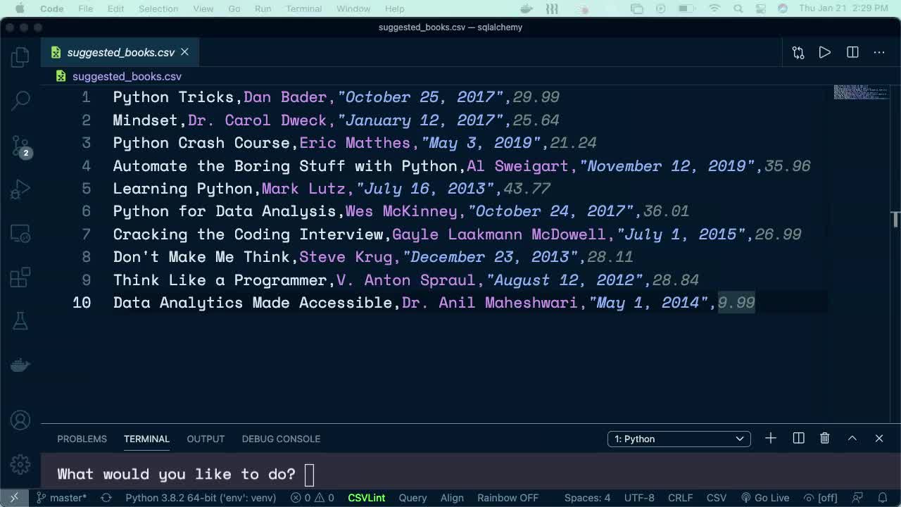 Project Overview (How To) | SQLAlchemy Basics | Treehouse