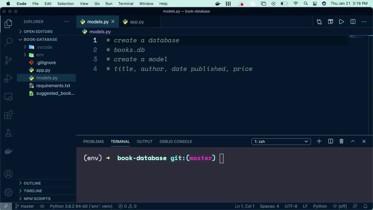 Creating Our Book Database (How To) | SQLAlchemy Basics | Treehouse