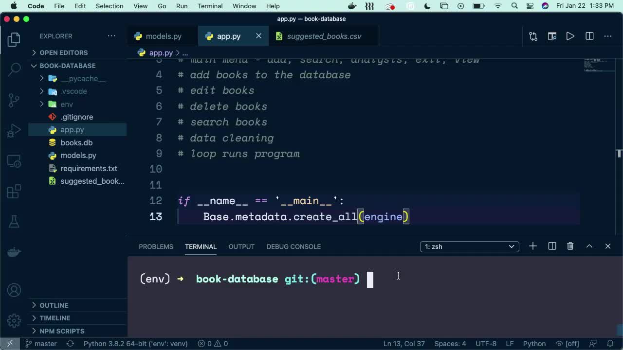 Setting Up Our App (How To) | SQLAlchemy Basics | Treehouse