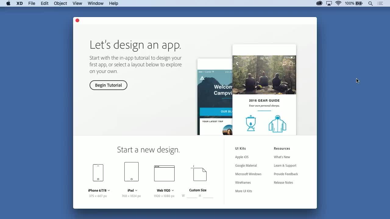 The Adobe XD Interface (How To) | Prototyping with Adobe XD | Treehouse