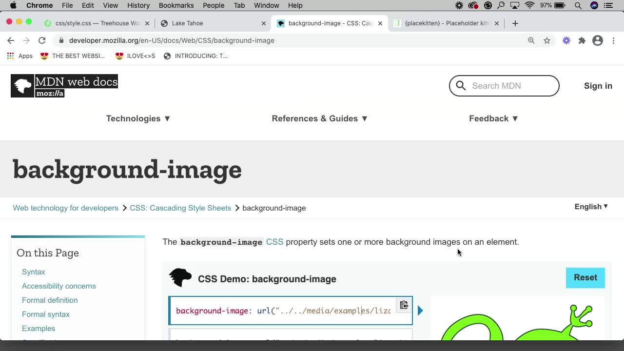 Background Images (How To) | Enhancing Design with CSS | Treehouse