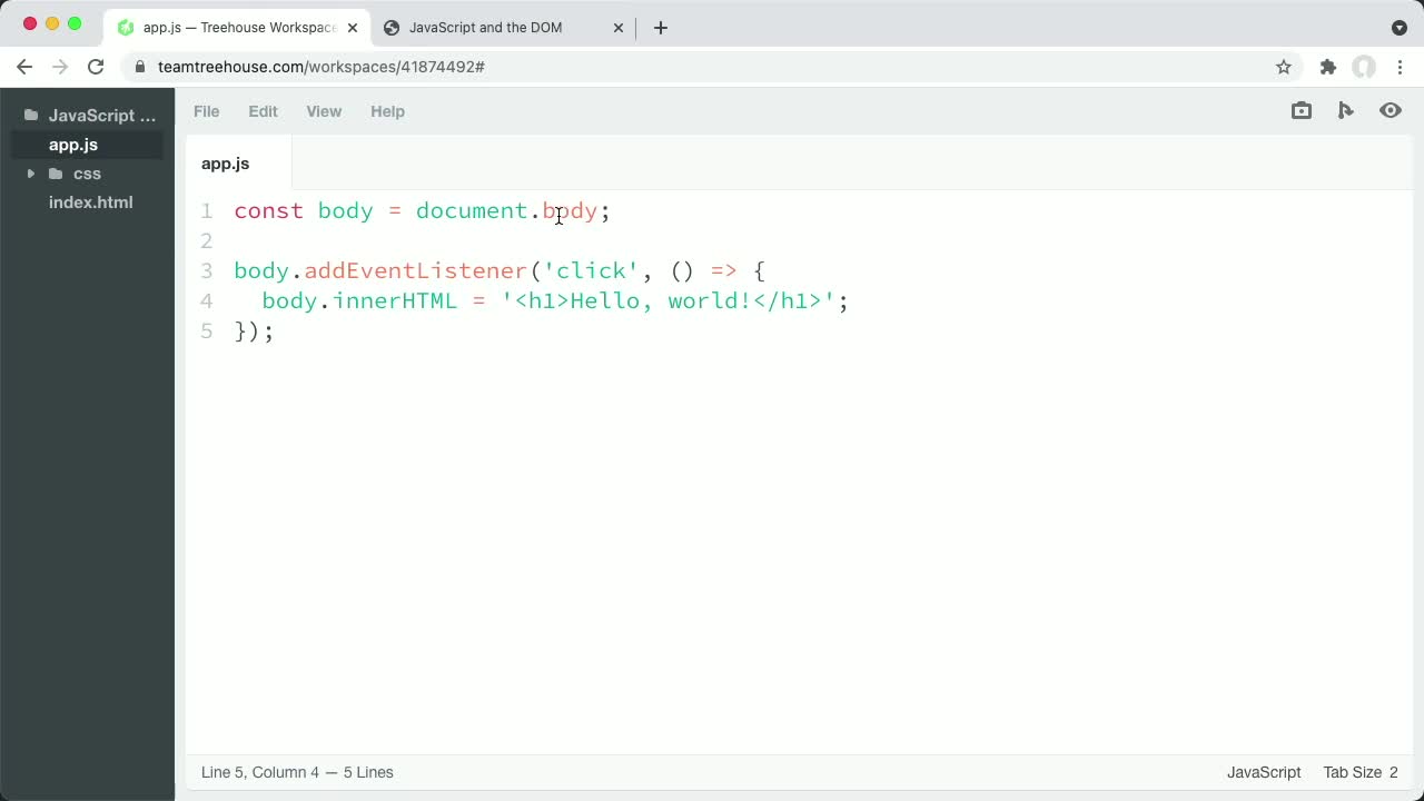 Select an Element by ID (How To) | JavaScript and the DOM | Treehouse