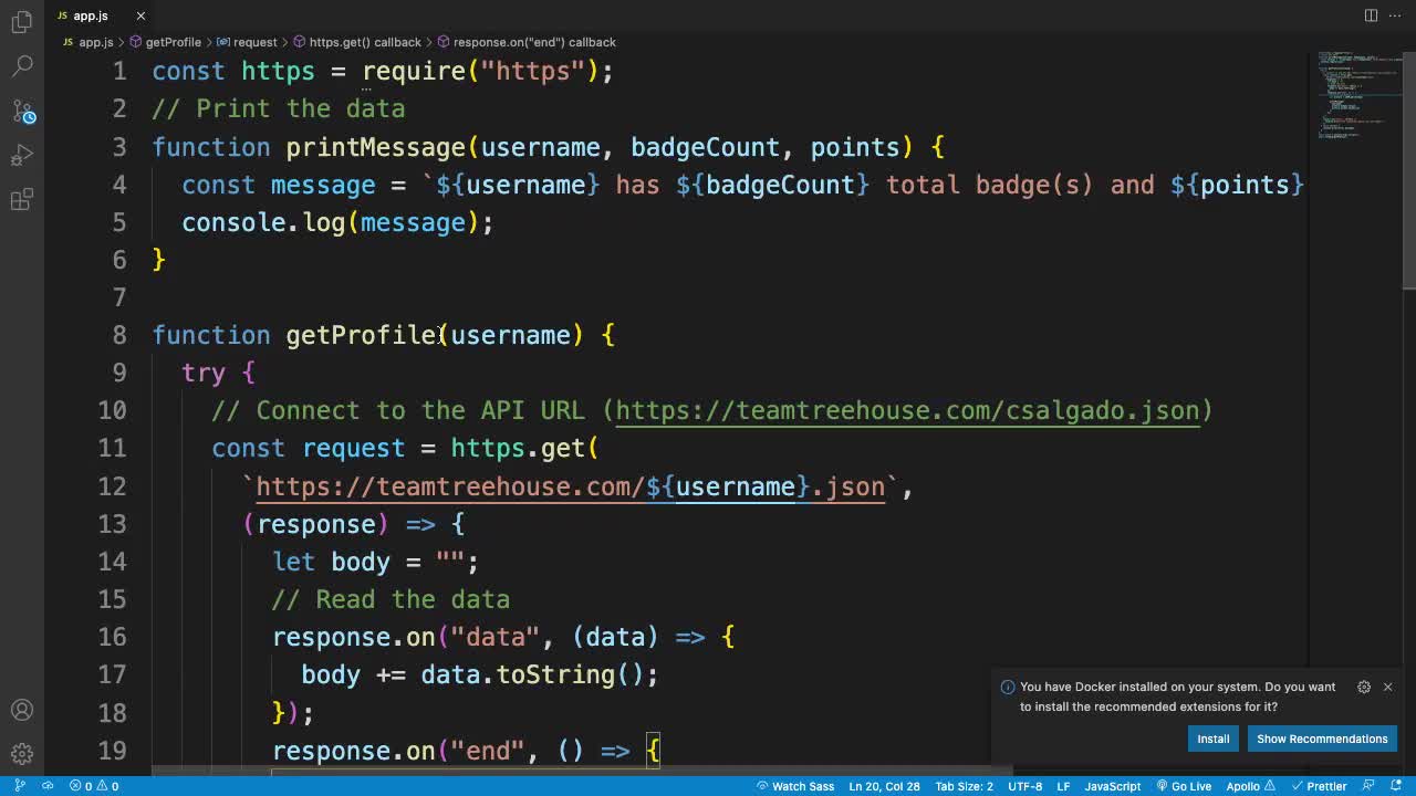 Capture Synchronous Errors With Try Catch How To Nodejs Basics Treehouse