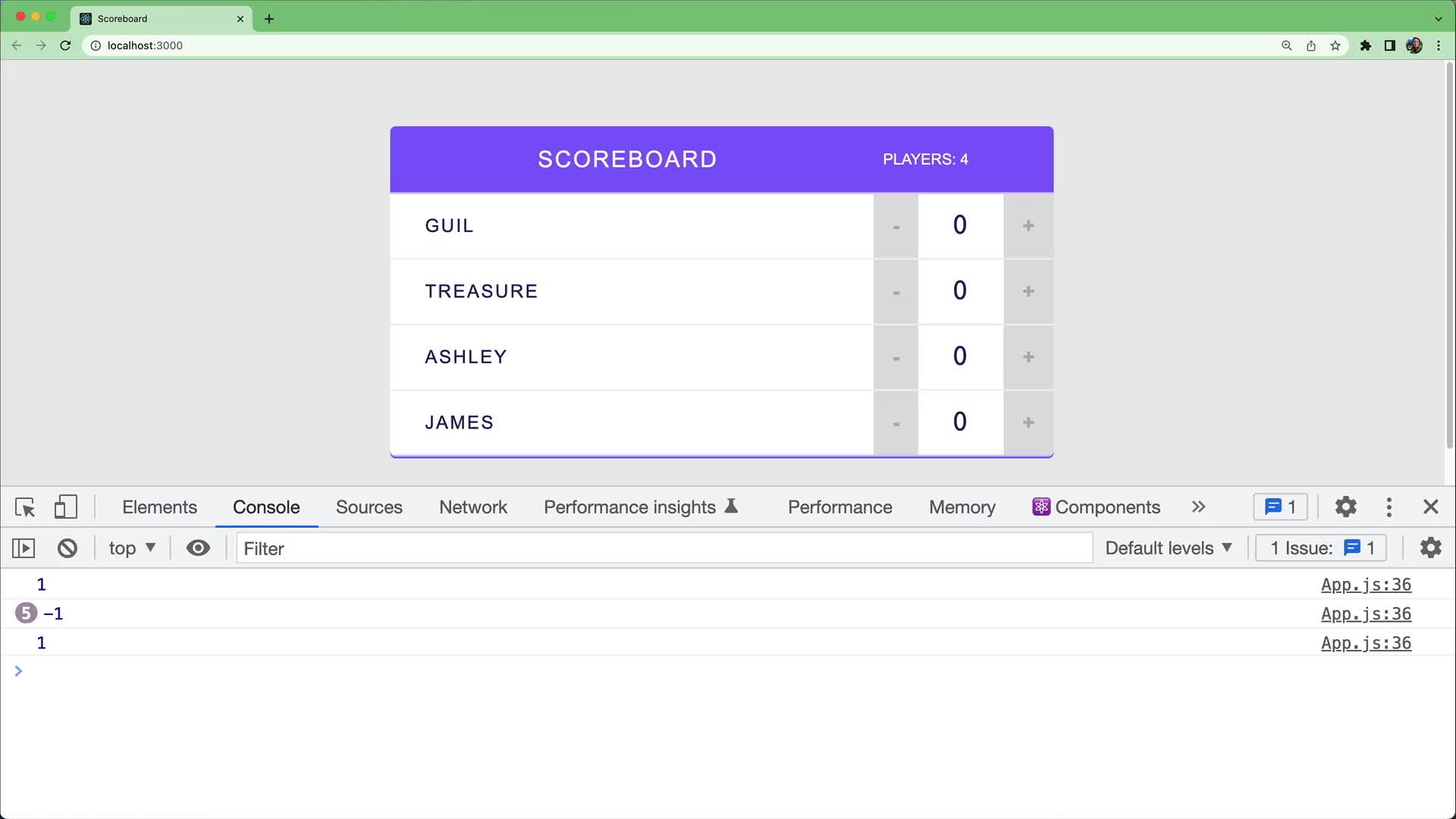 Update State Based On A Players Id How To React Components Treehouse