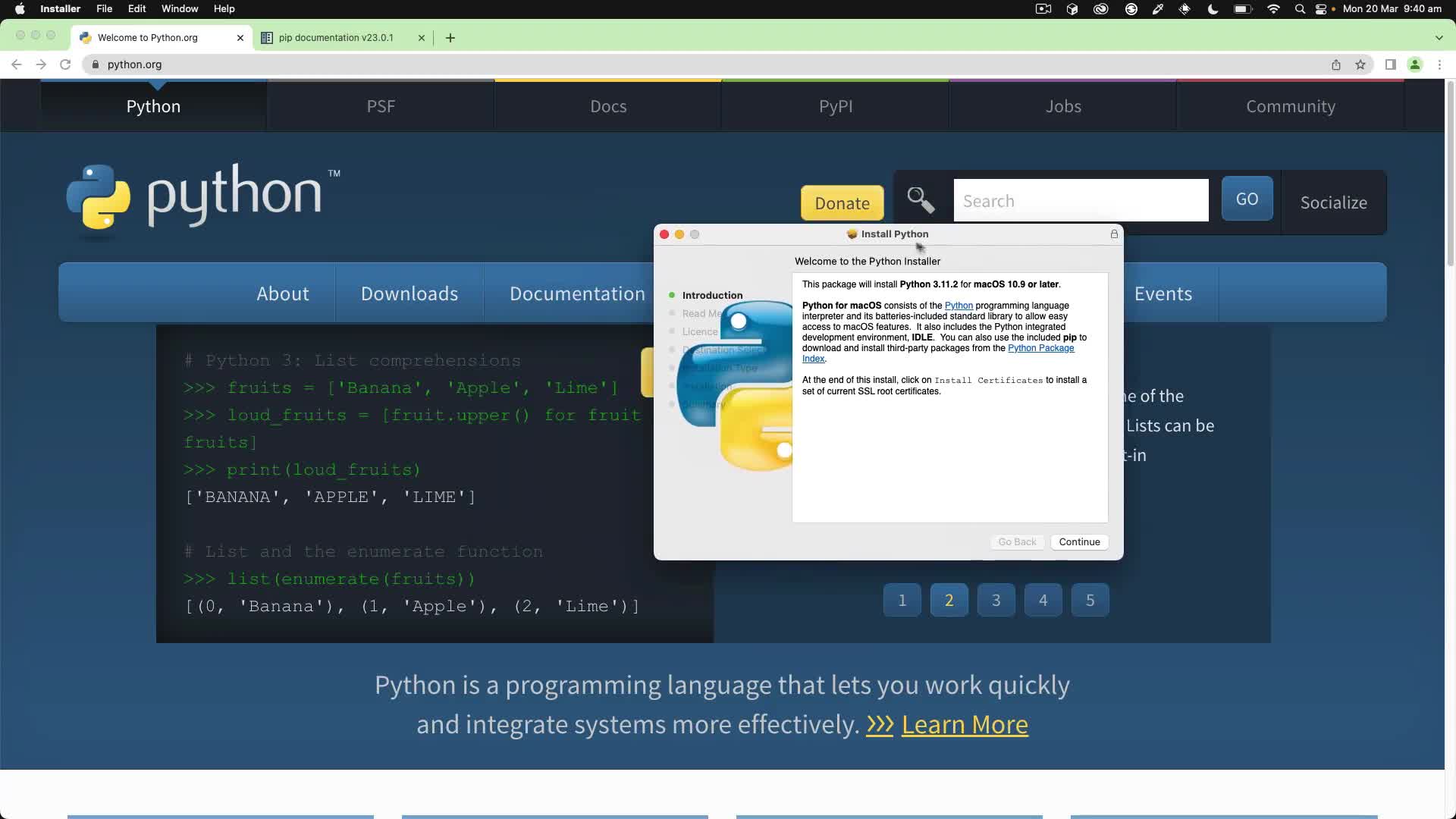 Installing Python How To How To Install Python Macos Treehouse