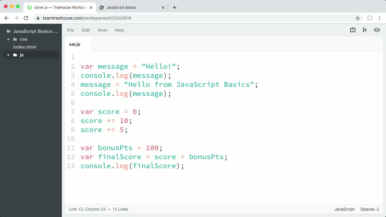 Define Variables with let and const (How To) | JavaScript Basics ...