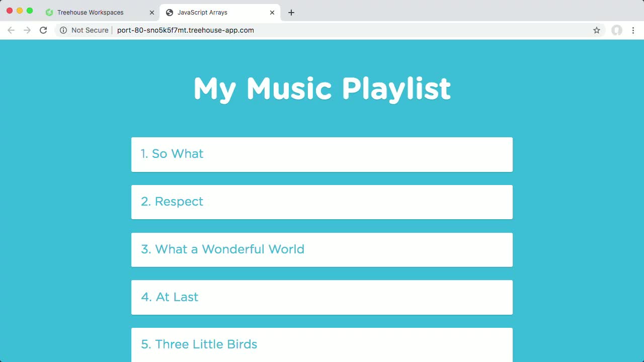 Loop Through an Array (How To) | JavaScript Arrays | Treehouse