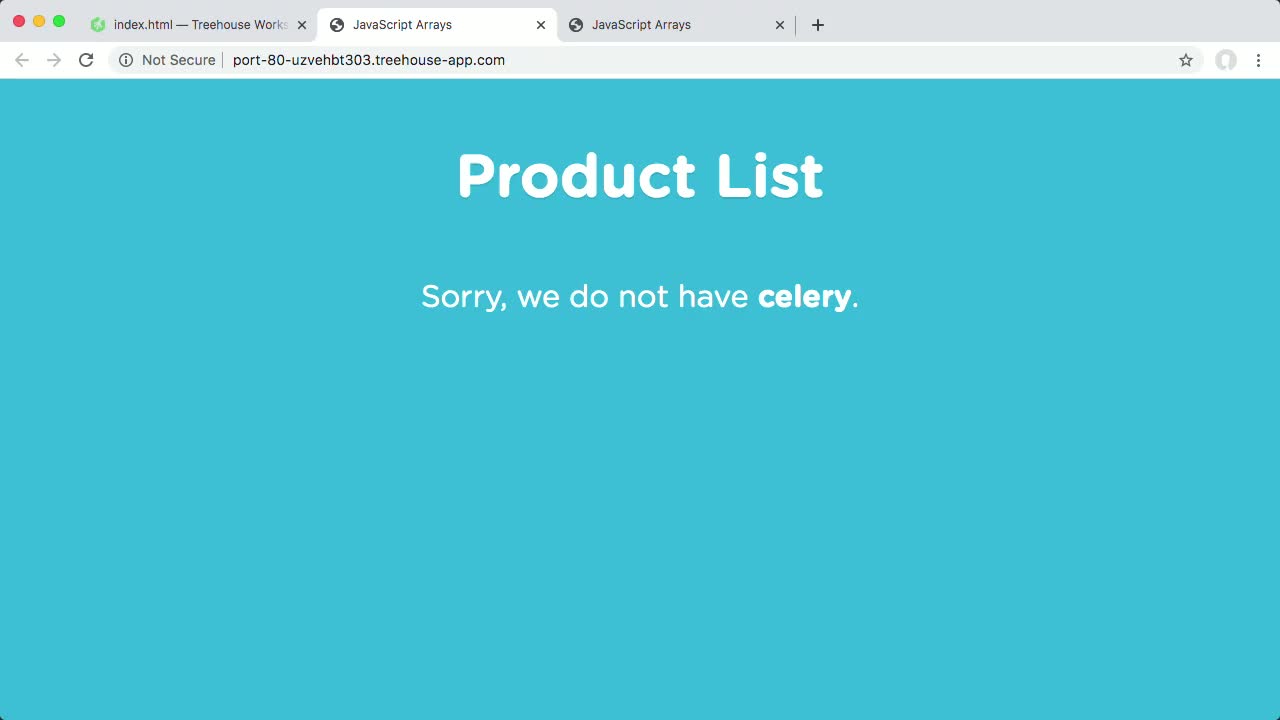 Locate and Join Array Elements (How To) | JavaScript Arrays | Treehouse