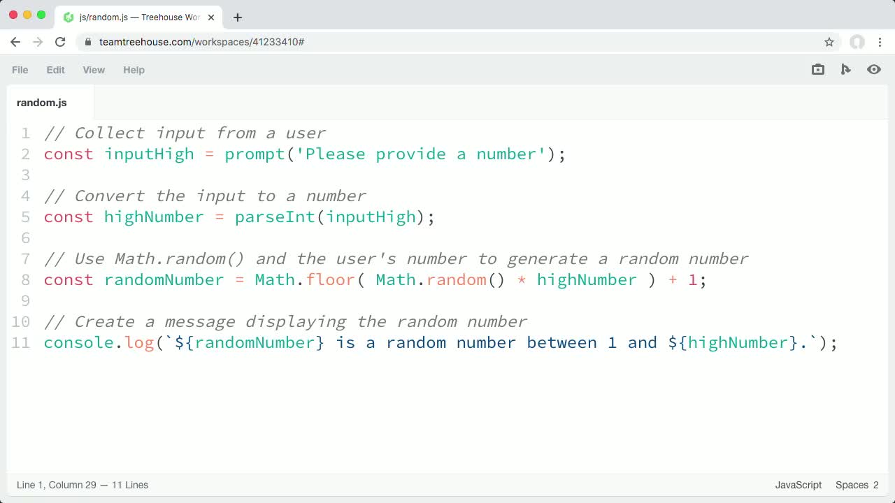 Random Number Challenge – Solution (How To) | JavaScript Numbers ...