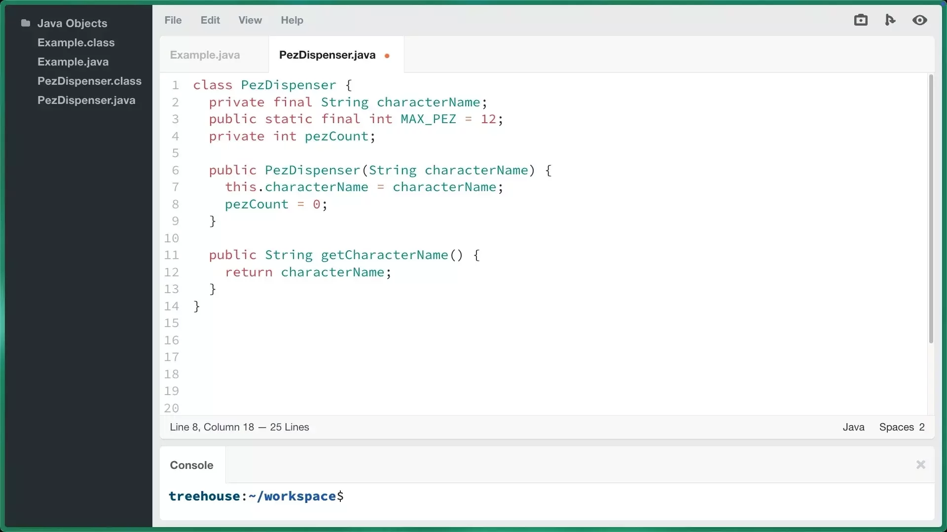 Filling the Dispenser (How To) | Java Objects | Treehouse