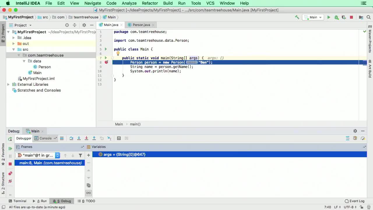 Stepping Through the Code (How To) | Introducing IntelliJ and Unpacking Packages | Treehouse