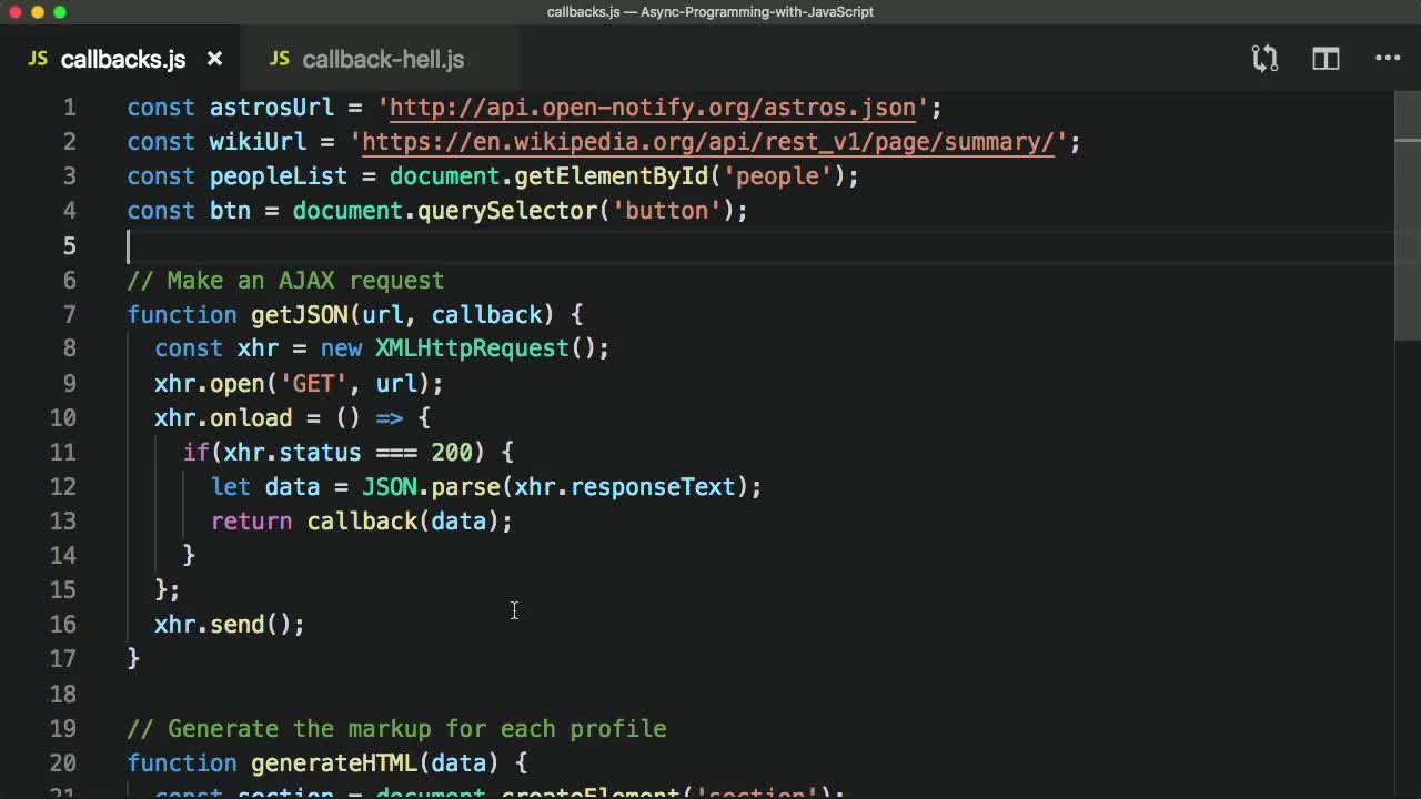 Managing Nested Callbacks (How To) | Asynchronous Programming with ...