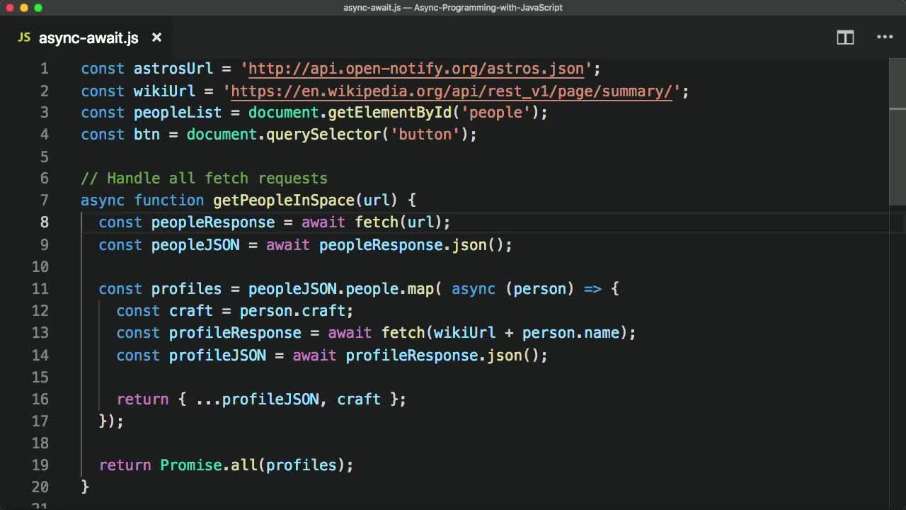 Error Handling with try...catch (How To) | Asynchronous Programming with JavaScript | Treehouse