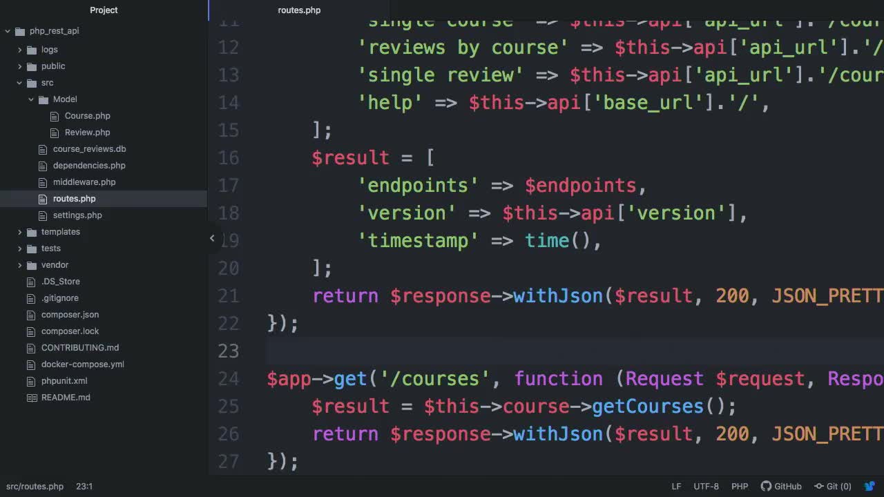 Route Groups (How To) | Build a REST API with PHP | Treehouse