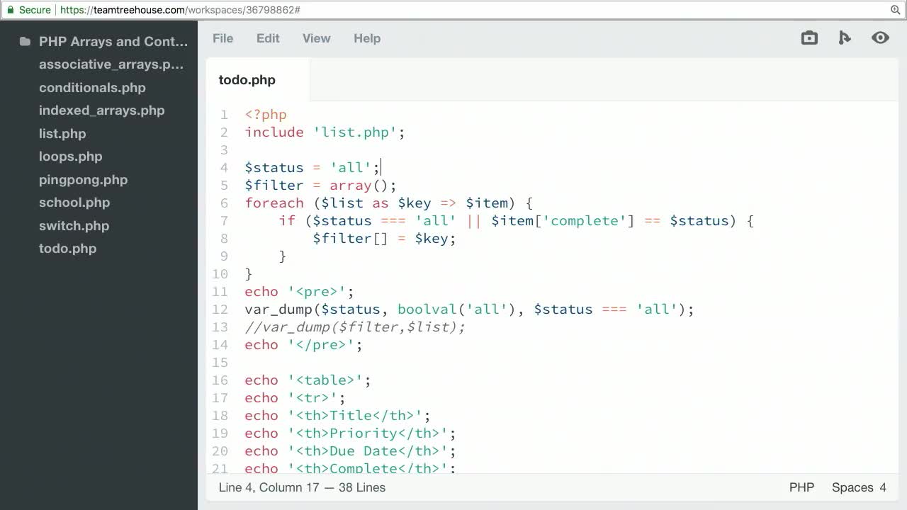 Sorting Multidimensional Arrays (How To) | PHP Arrays and Control Structures | Treehouse