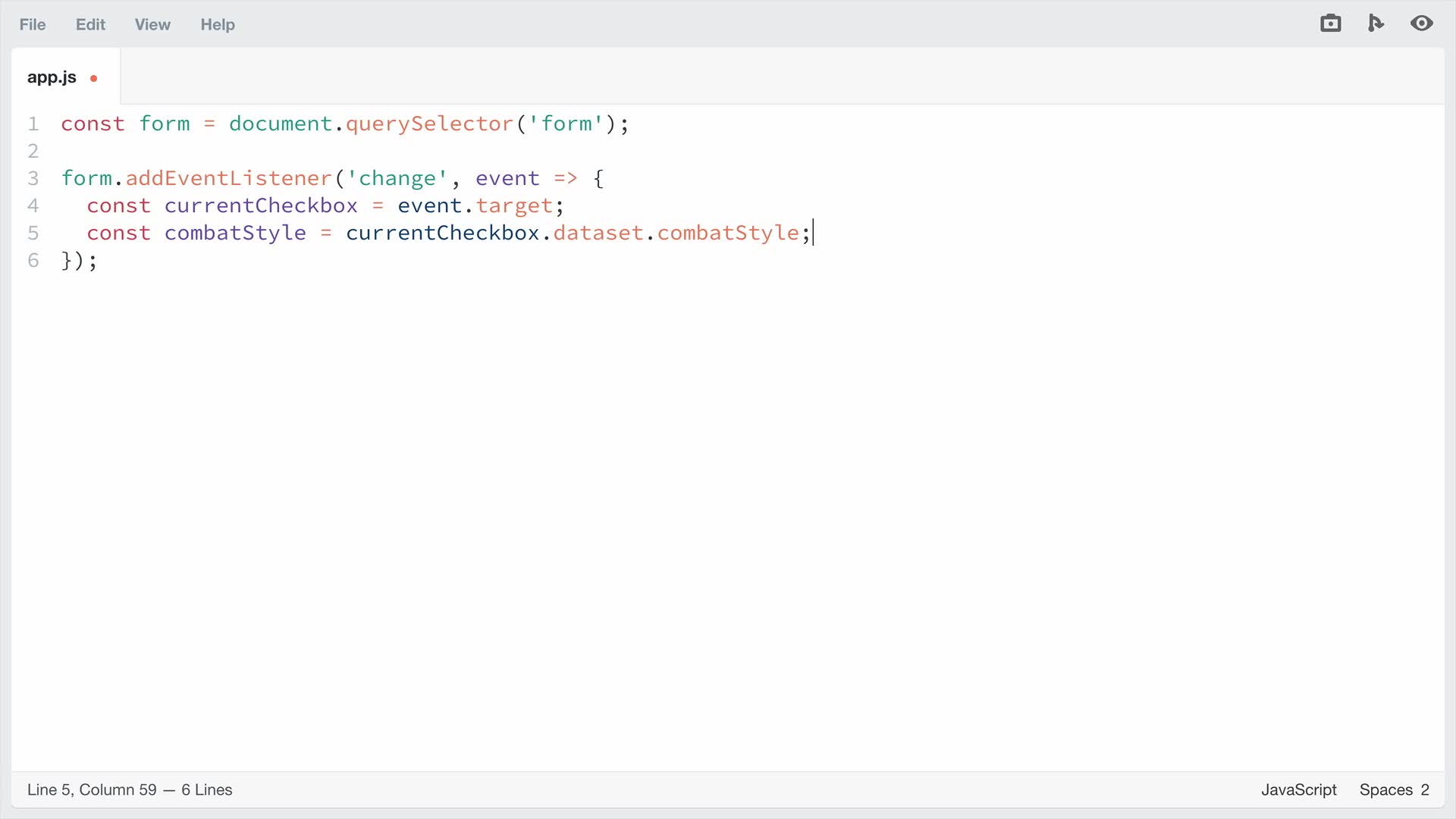 One Solution (How To) | Practice DOM Manipulation: Checkboxes | Treehouse