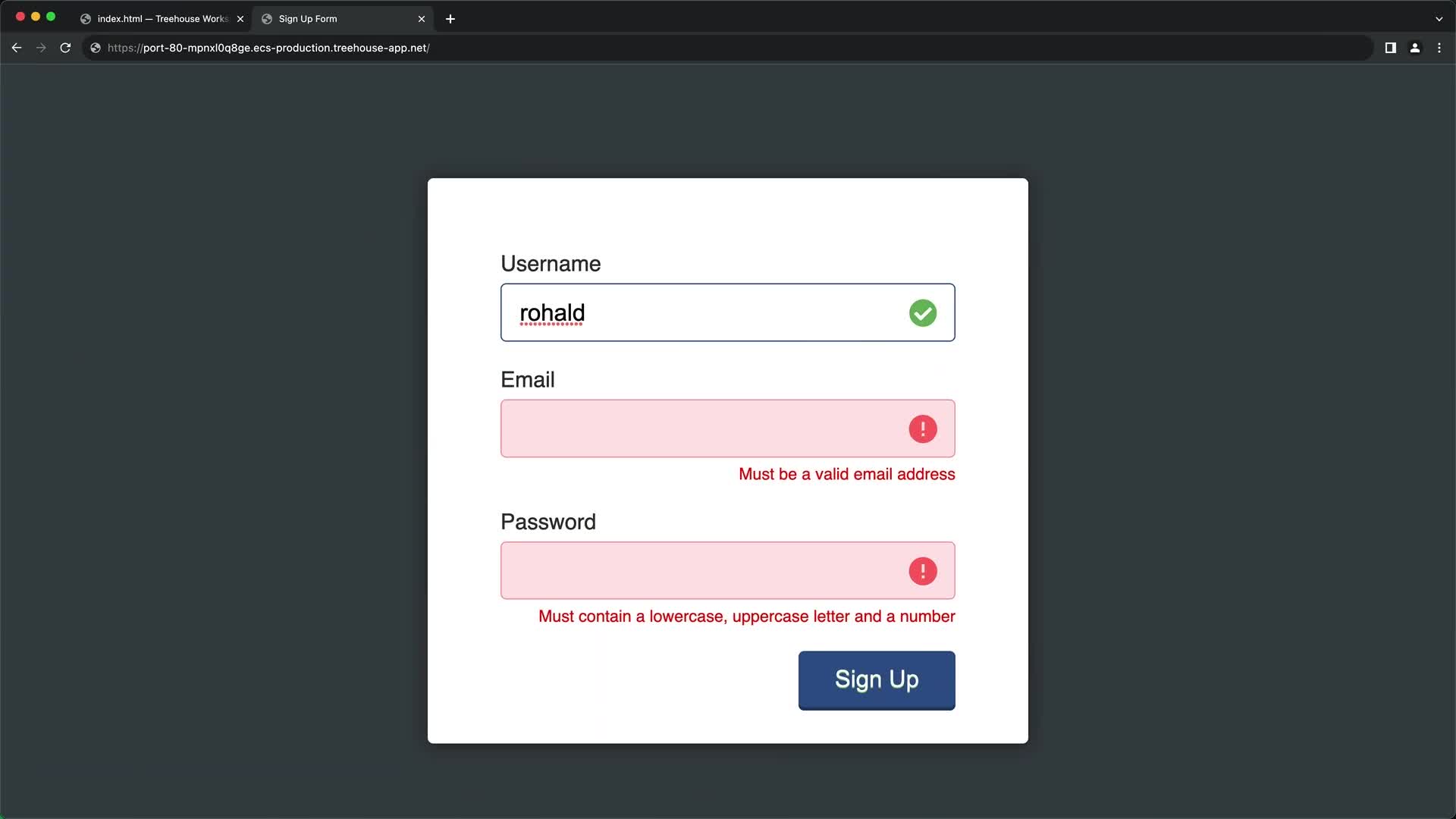 Introducing the Practice (How To) | Practice DOM Manipulation: Form Validation | Treehouse