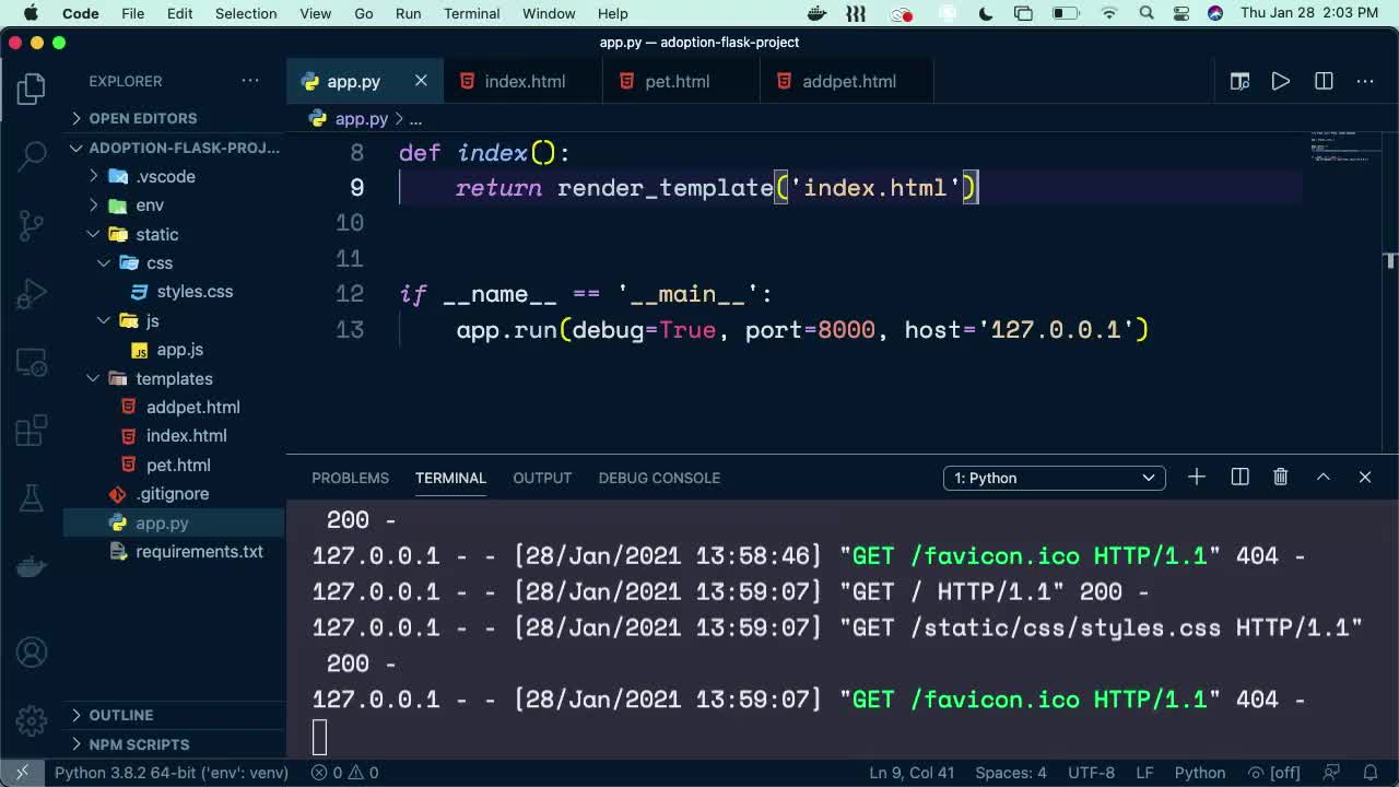 Template Inheritance How To Flask With Sqlalchemy Basics Treehouse 5391