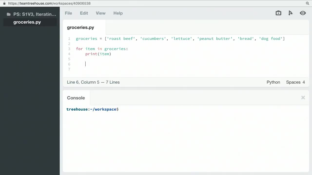 Iterating with Enumerate (How To) | Python Sequences | Treehouse