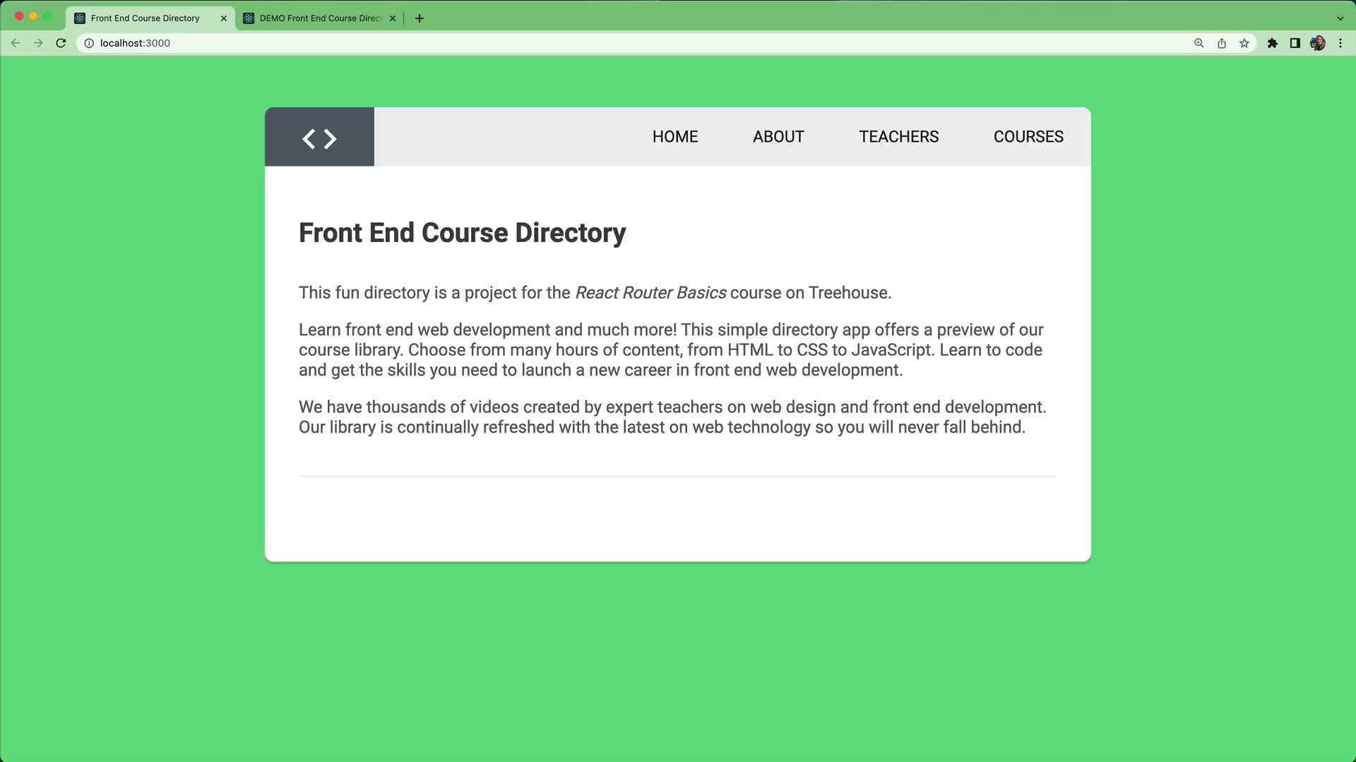 React Router And React Devtools How To React Router V6 Basics Treehouse