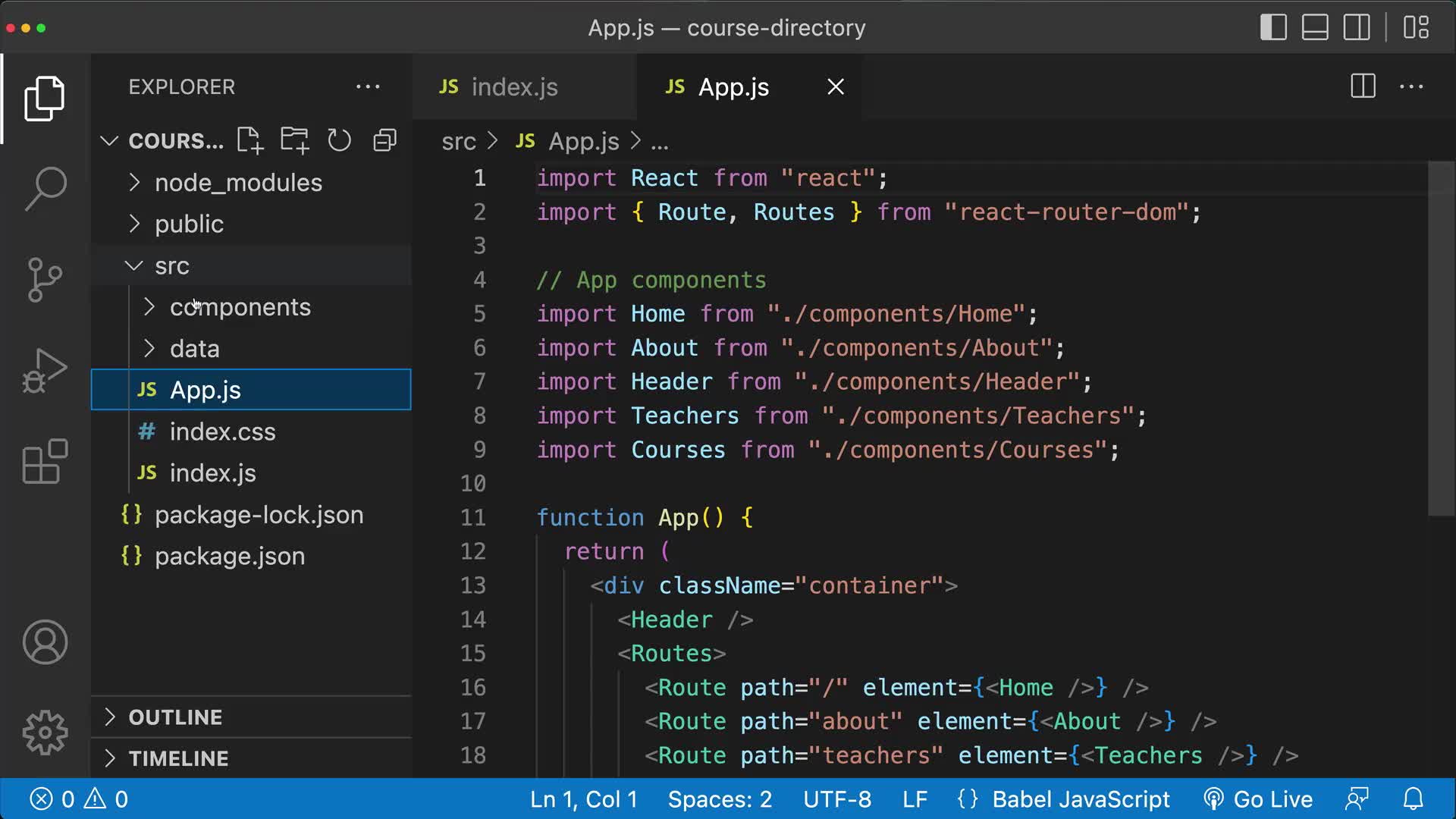 Navigating Between Routes How To React Router V6 Basics Treehouse