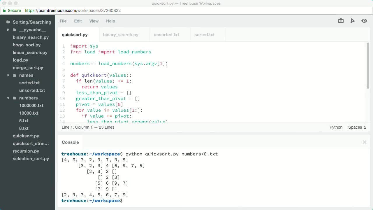 Sorting And Searching How To Algorithms Sorting And Searching Treehouse