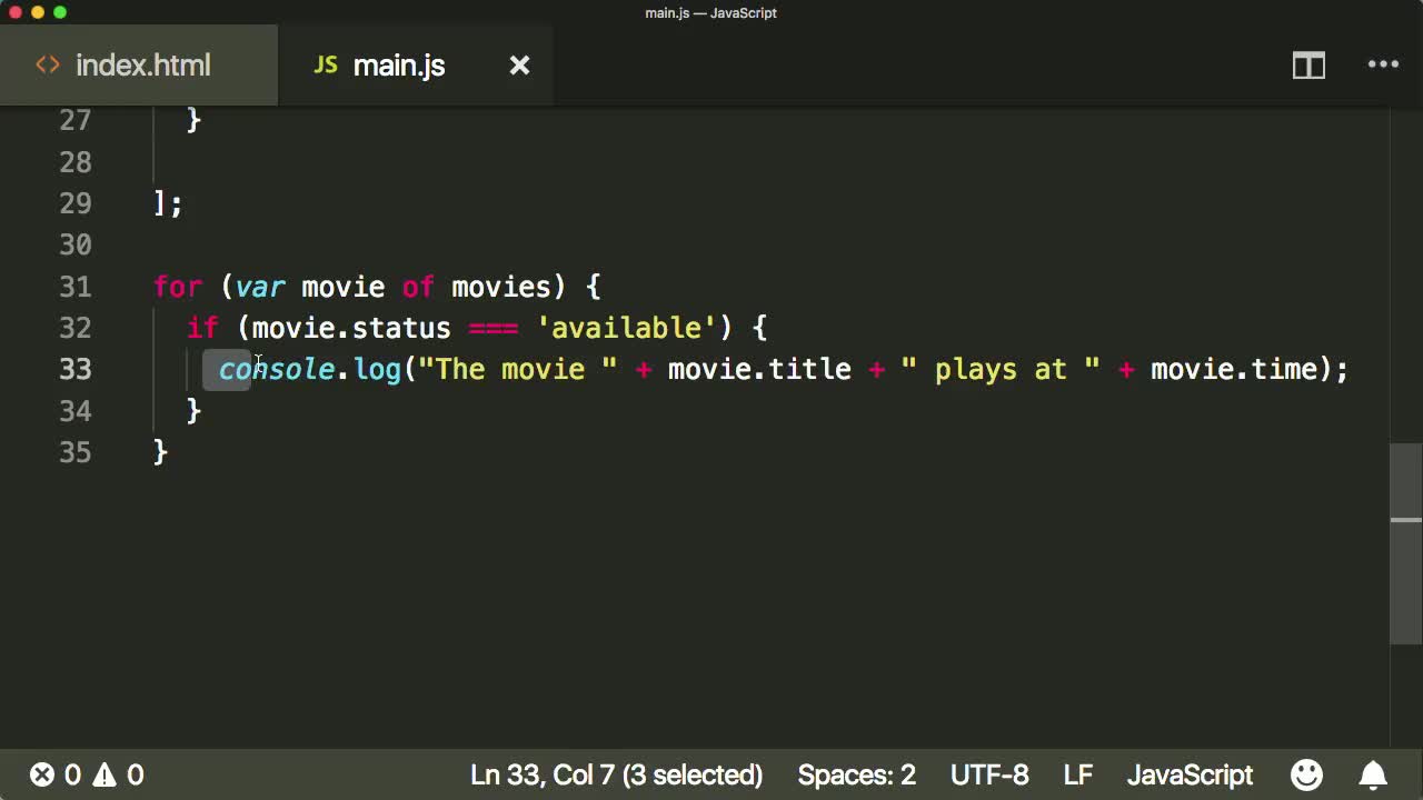 Write a Conditional Statement: else (How To) | JavaScript Quickstart ...