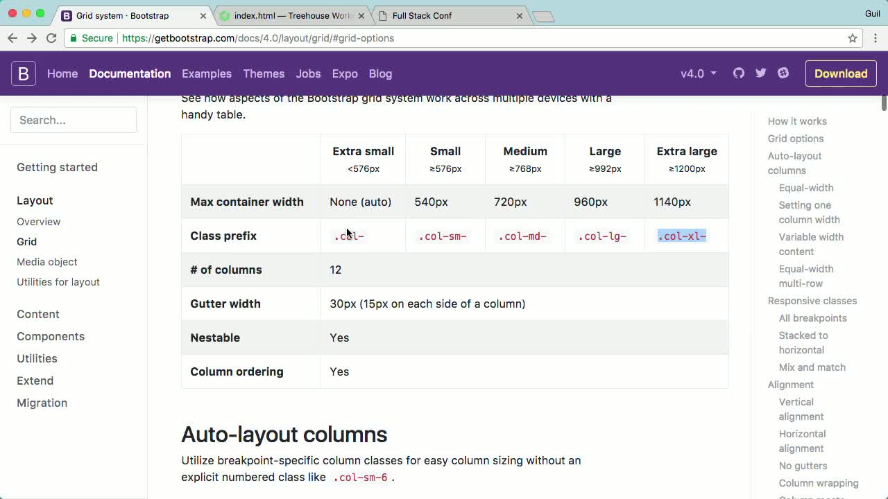 Column Sizing (How To) | Bootstrap Basics | Treehouse