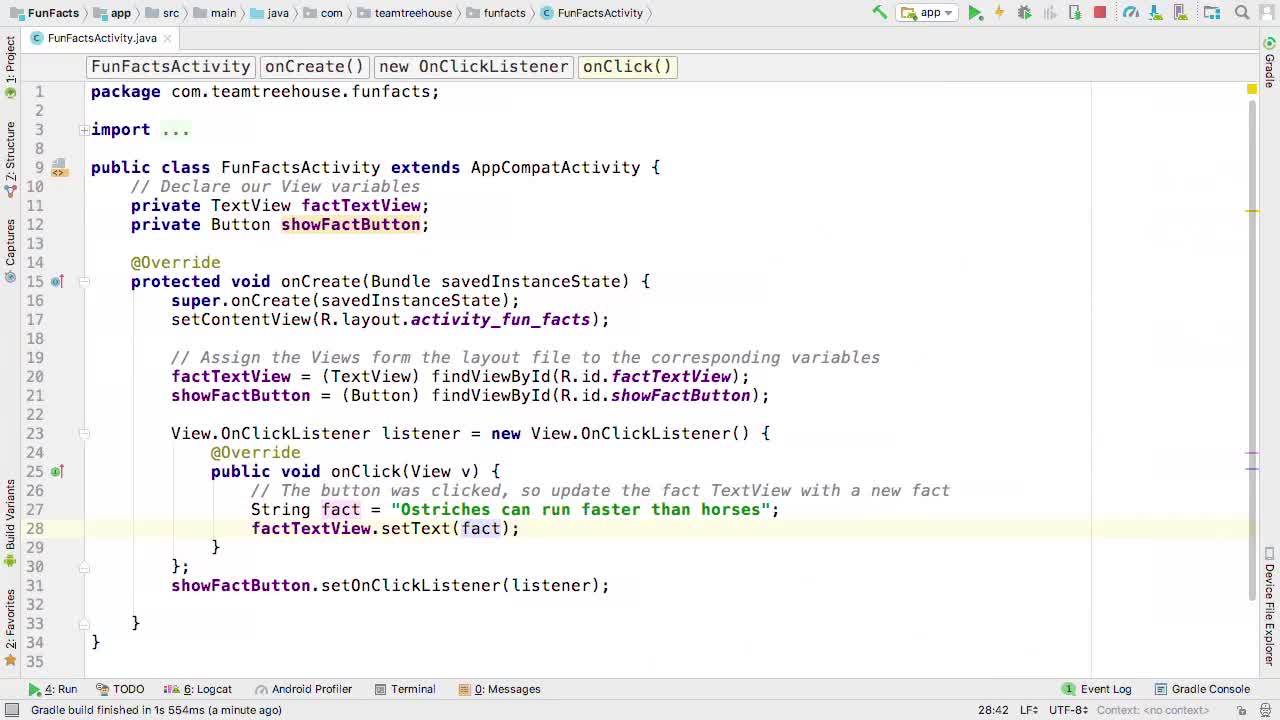 Generating a Random Number (How To) | Build a Simple Android App with Java | Treehouse