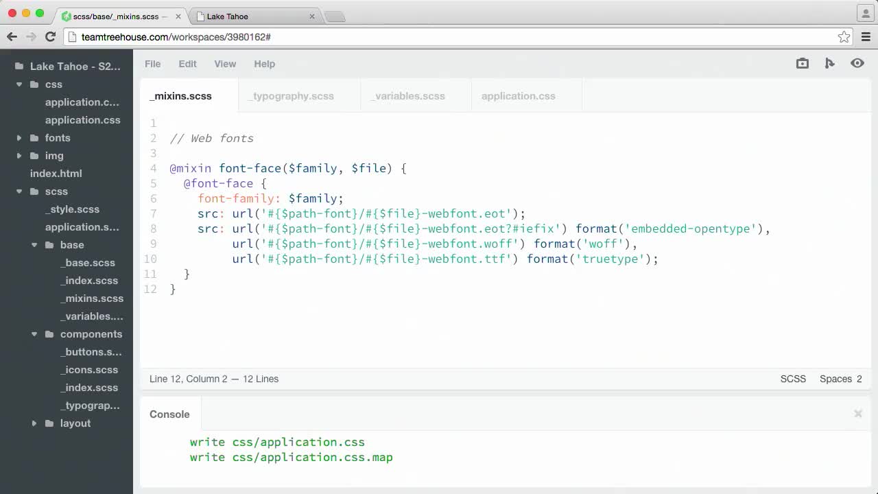 Writing a Mixin for Common Text Patterns (How To) | CSS to Sass | Treehouse