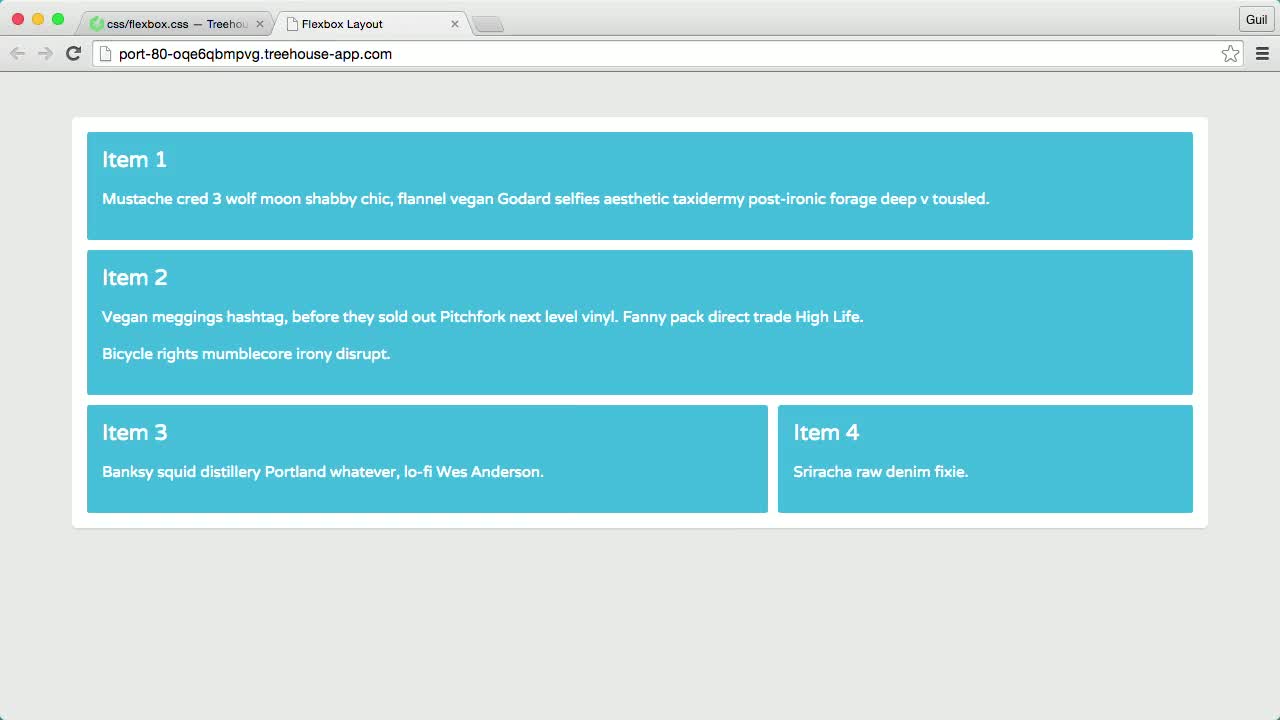 Smarter Layouts with flex-basis and flex (How To) | CSS Flexbox Layout | Treehouse
