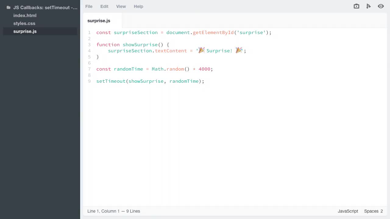 Using Anonymous Functions With Settimeout How To Callback Functions