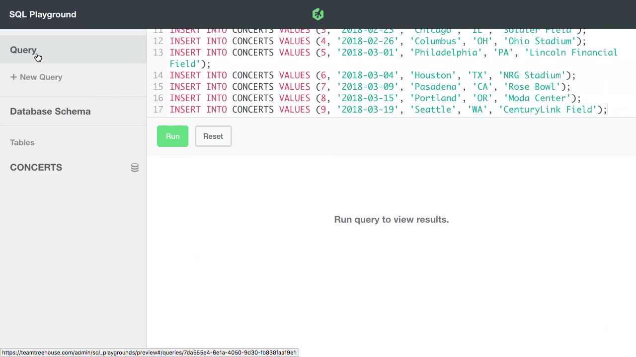 Creating the Ticket Holders Table (How To) | Creating and Modifying Database Tables | Treehouse
