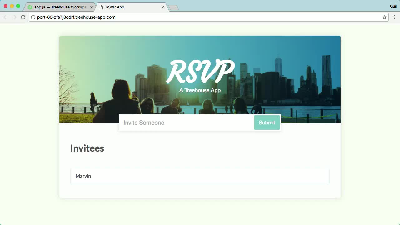 RSVP Checkbox (How To) | DOM Scripting By Example | Treehouse
