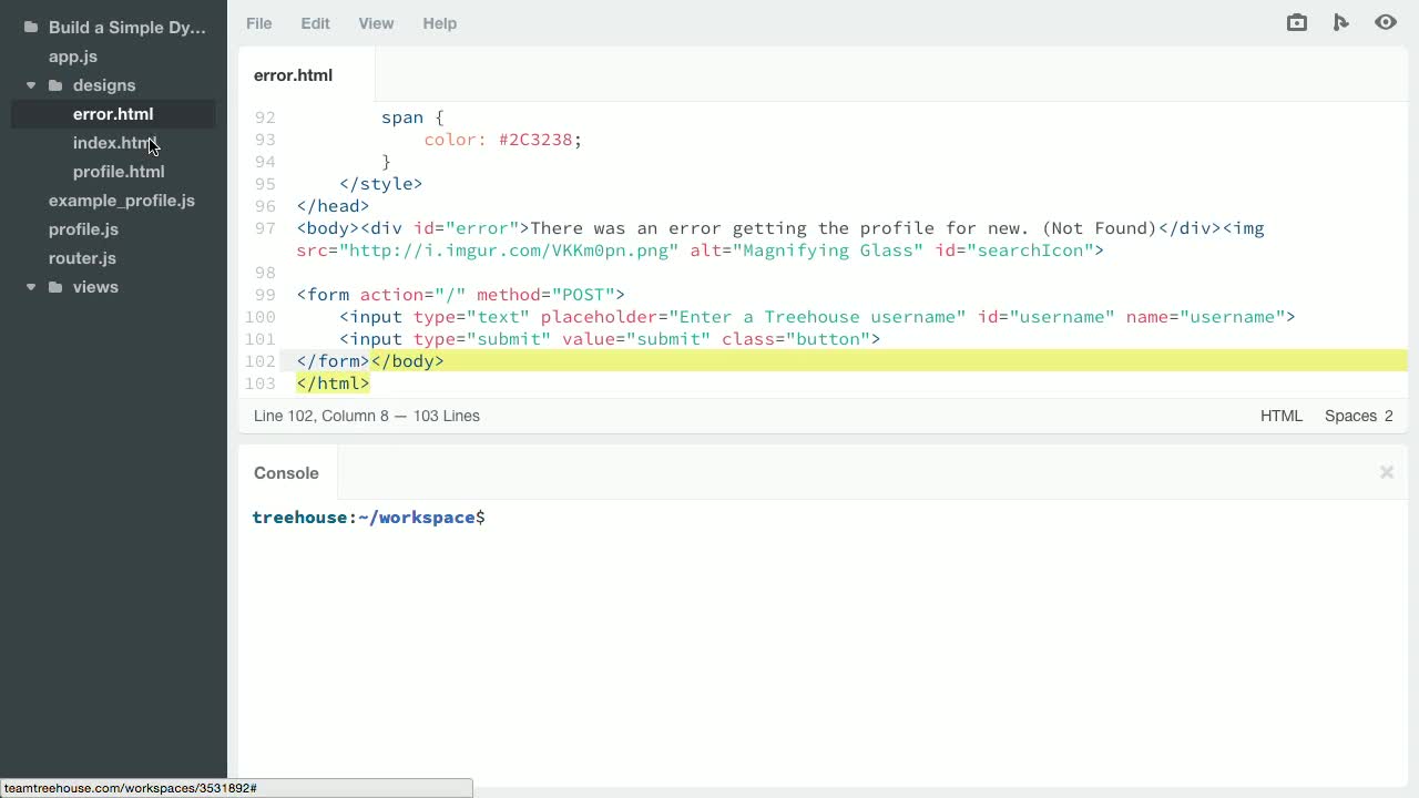 Making Our Views DRY (How To) | Build a Simple Dynamic Site with Node.js | Treehouse