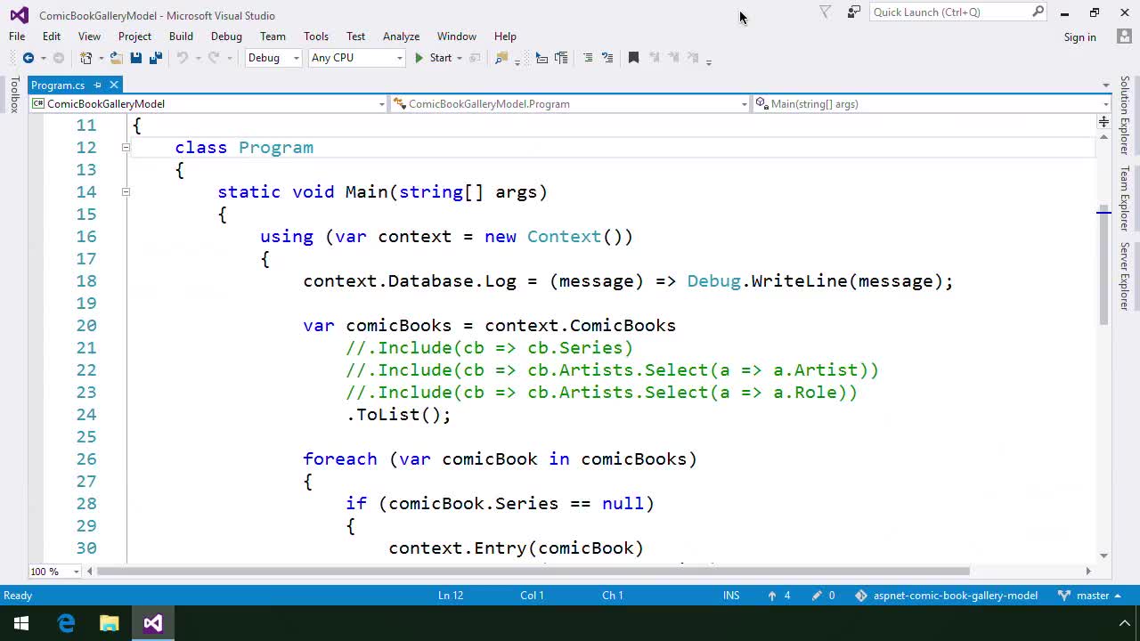 Detail Queries How To Entity Framework Basics Treehouse