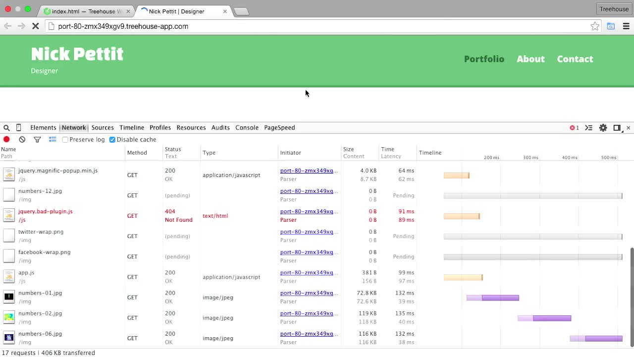 HTTP Requests (How To) | Introduction to Front End Performance Optimization | Treehouse