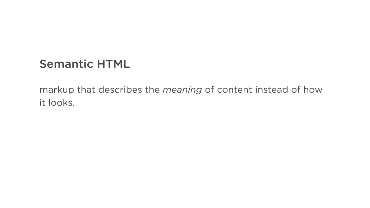 Semantic HTML: , and (How To) | HTML Basics | Treehouse