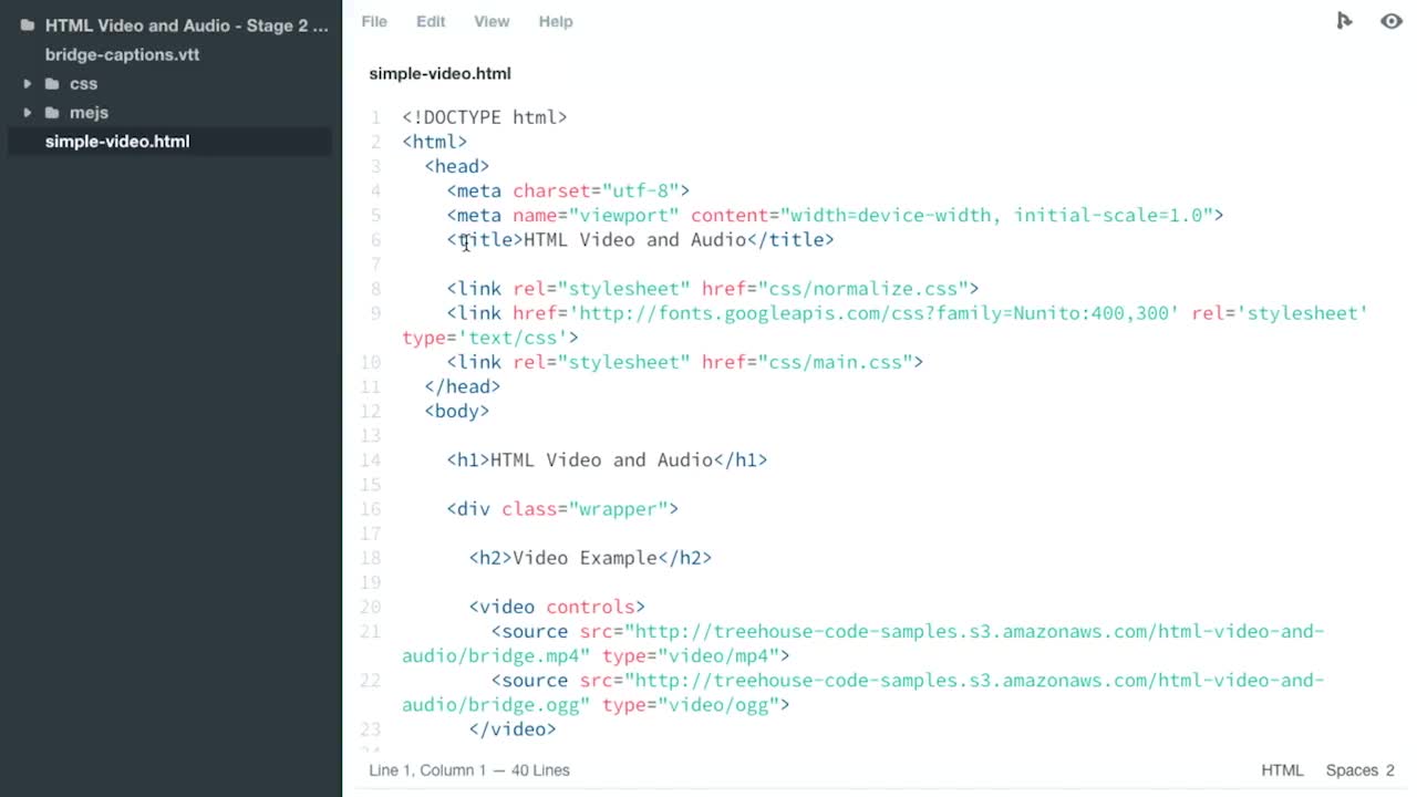 The Track Element (How To) | HTML Video and Audio | Treehouse