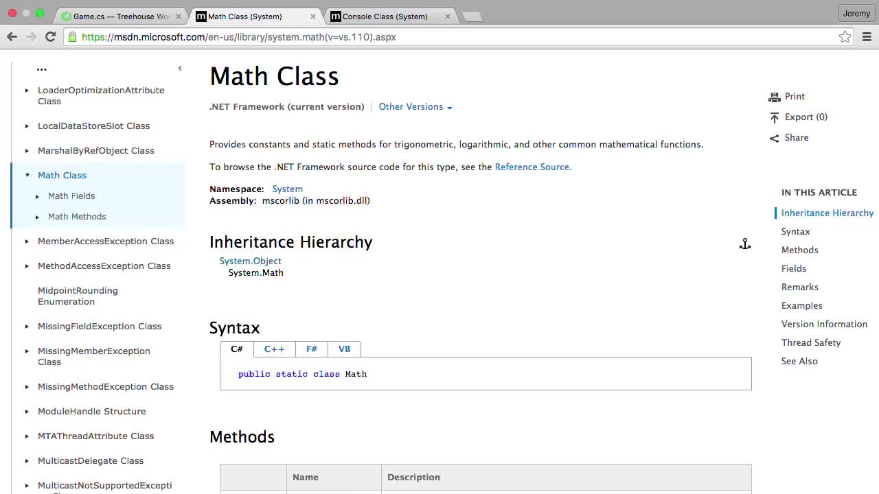 Static Classes (How To) | Intermediate C# | Treehouse